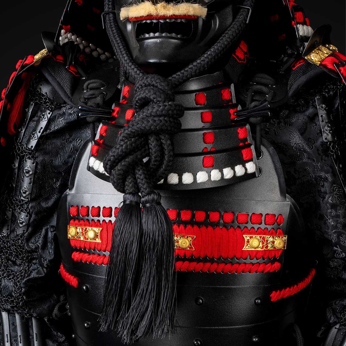 Handmade Black and Red Japanese Samurai Armor Set - Life-Size Yoroi ...