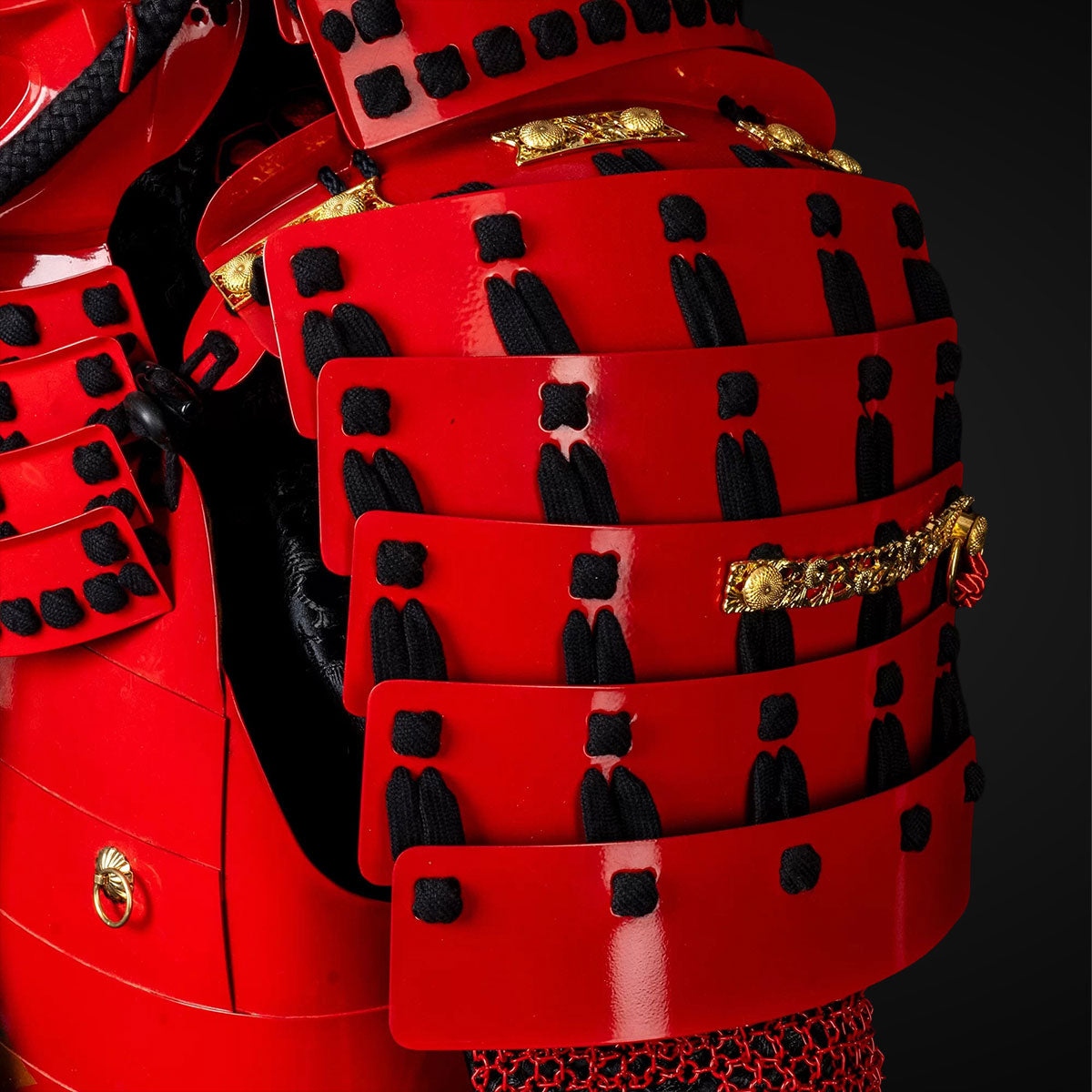 Handmade Red Masamune Date Japanese Samurai Armor,Life-Size Yoroi with ...