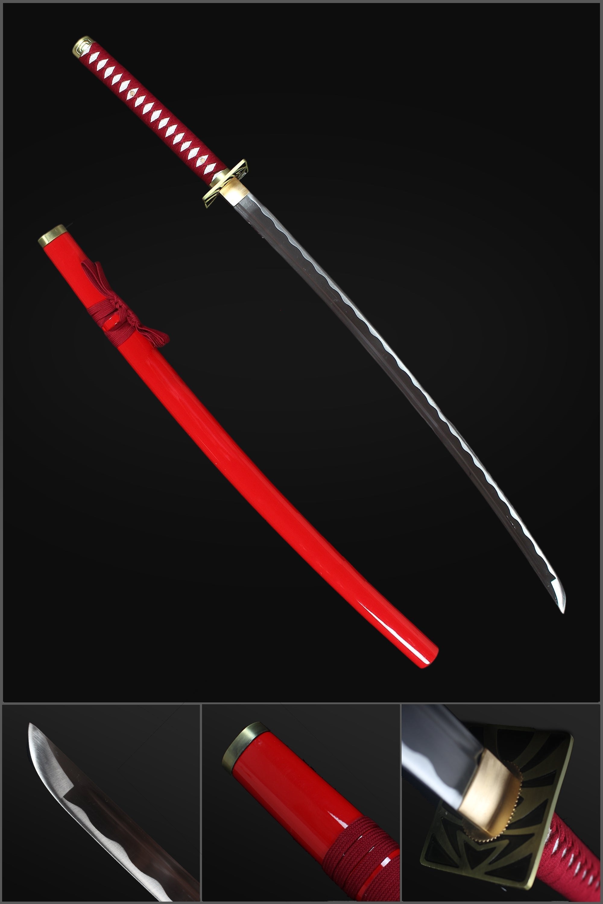 Bleach Abarai Katana Zabimaru Zanpakuto 1060 Steel Full Tang for Sale ...