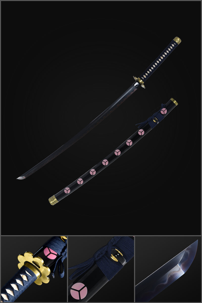 Hand Forged Anime One Piece Roronoa Zoro's Shusui Katana Sword Folded ...