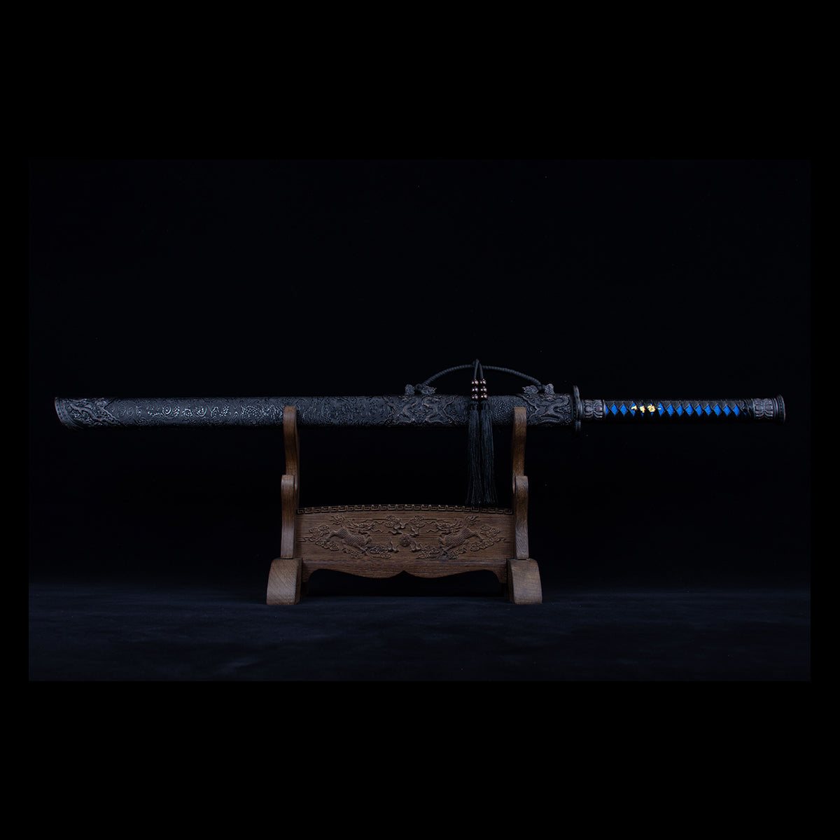Handmade Chinese Azure Nature & Ocean Wave Tang Dao Sword | COOLKATANA