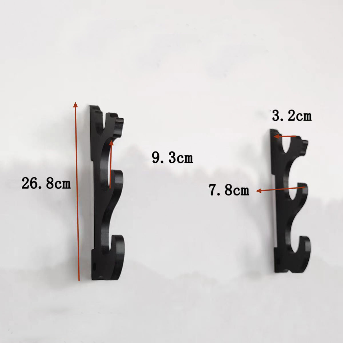Wall-Mounted Sword Stand | Single, Double, Triple Tier | Black, Nanmu ...