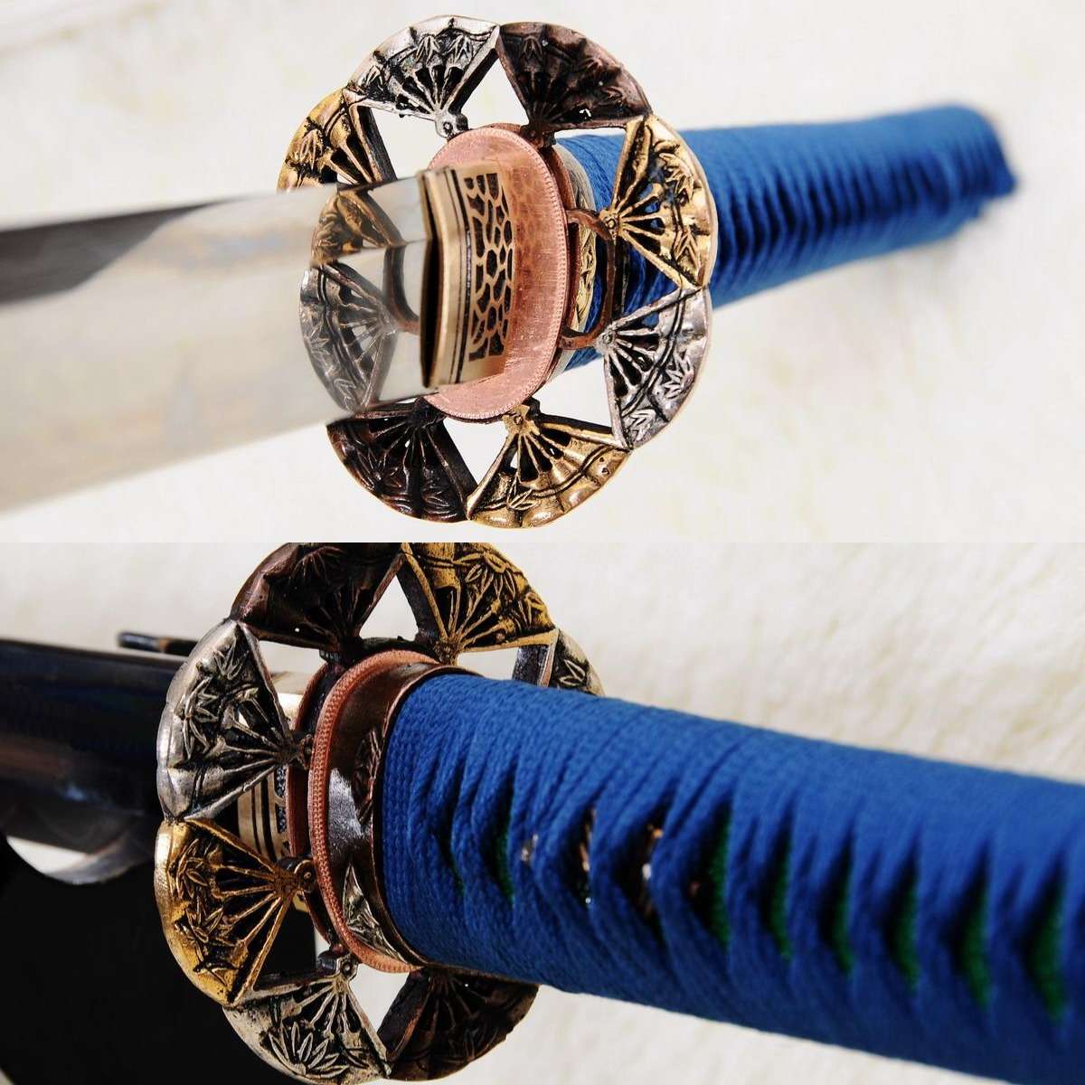 Hand Forged Japanese 53inch Chokuto Ninja Sword Mirrorlike Straight Bl ...