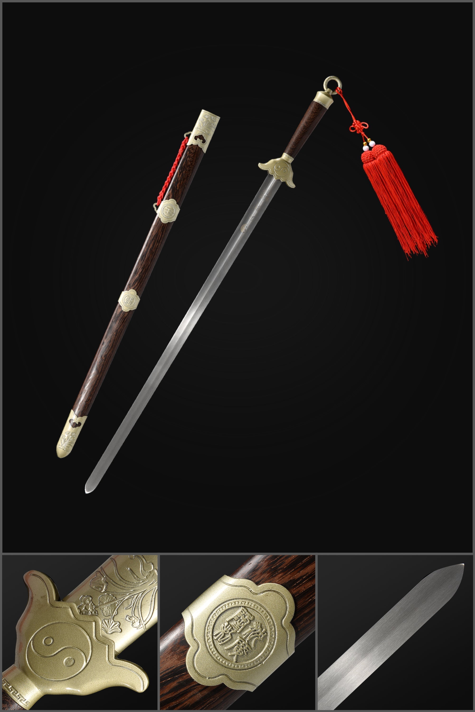 Handmade Chinese Sword Yangwu Yin Yang Tai Chi Jian Stainless Steel ...