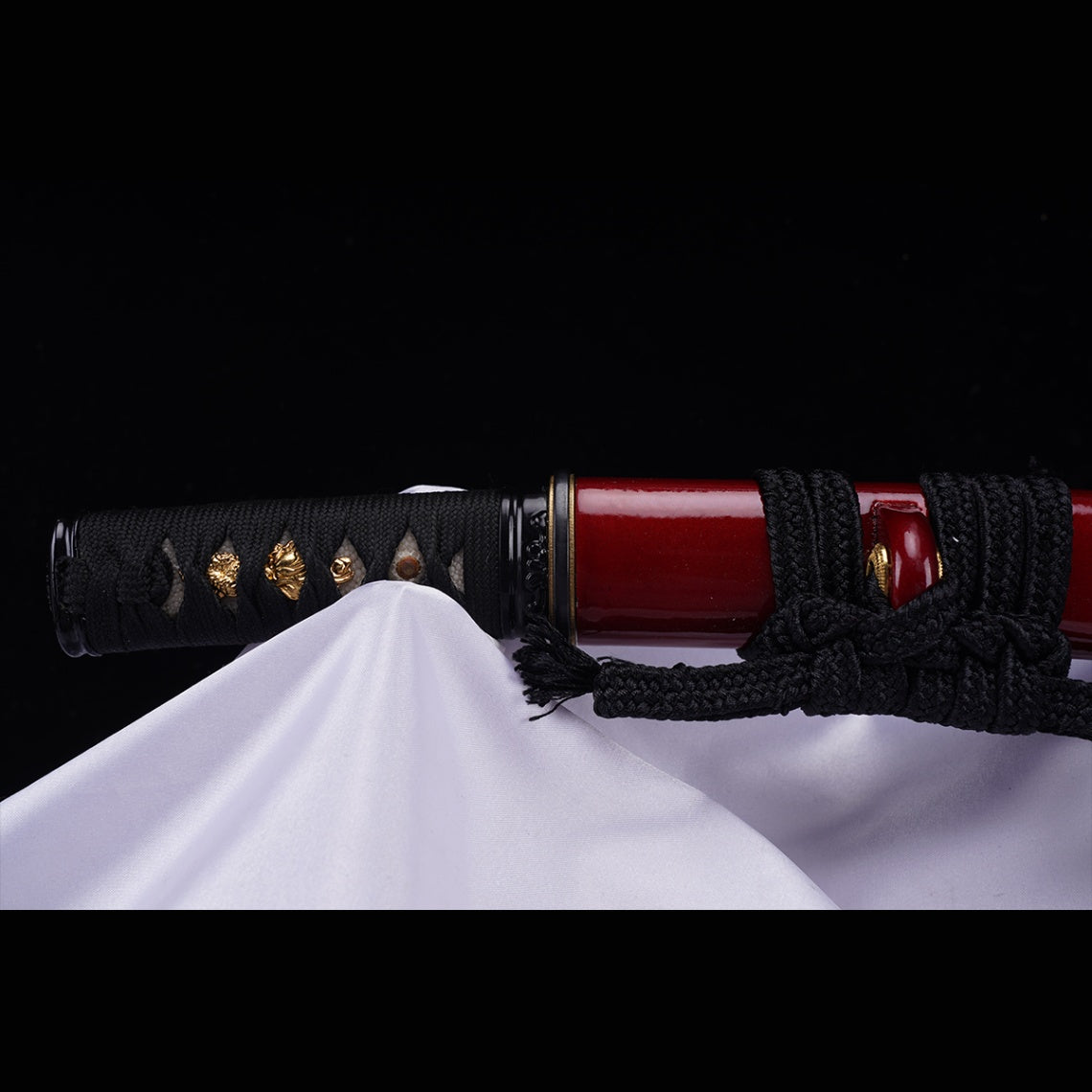 Hand Forged Japanese Tanto Sword Short Sword Folded Steel Oil Quenching ...