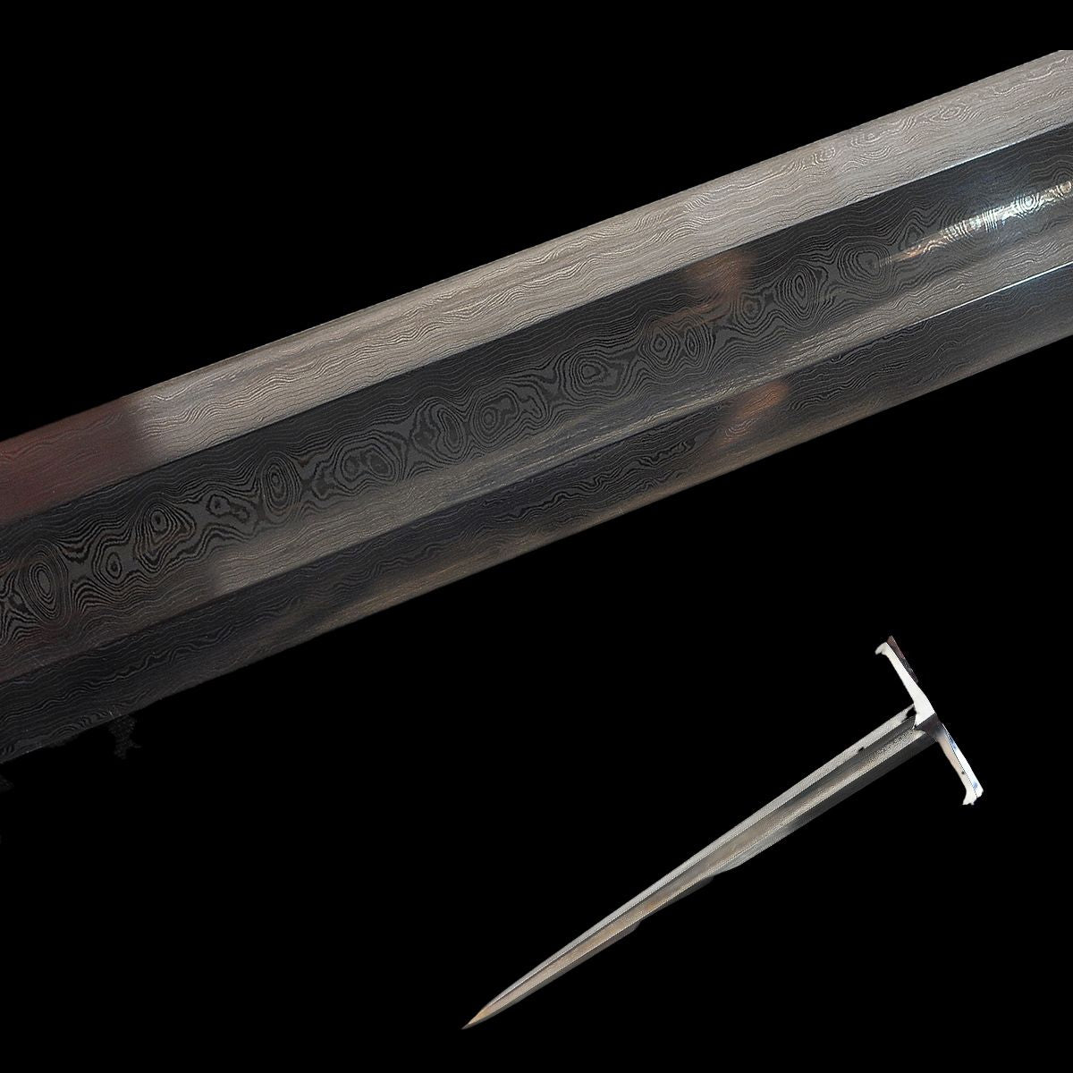 Hand Forged European Sword Scourge Of Mankind 1095 Folded Steel Iron F ...