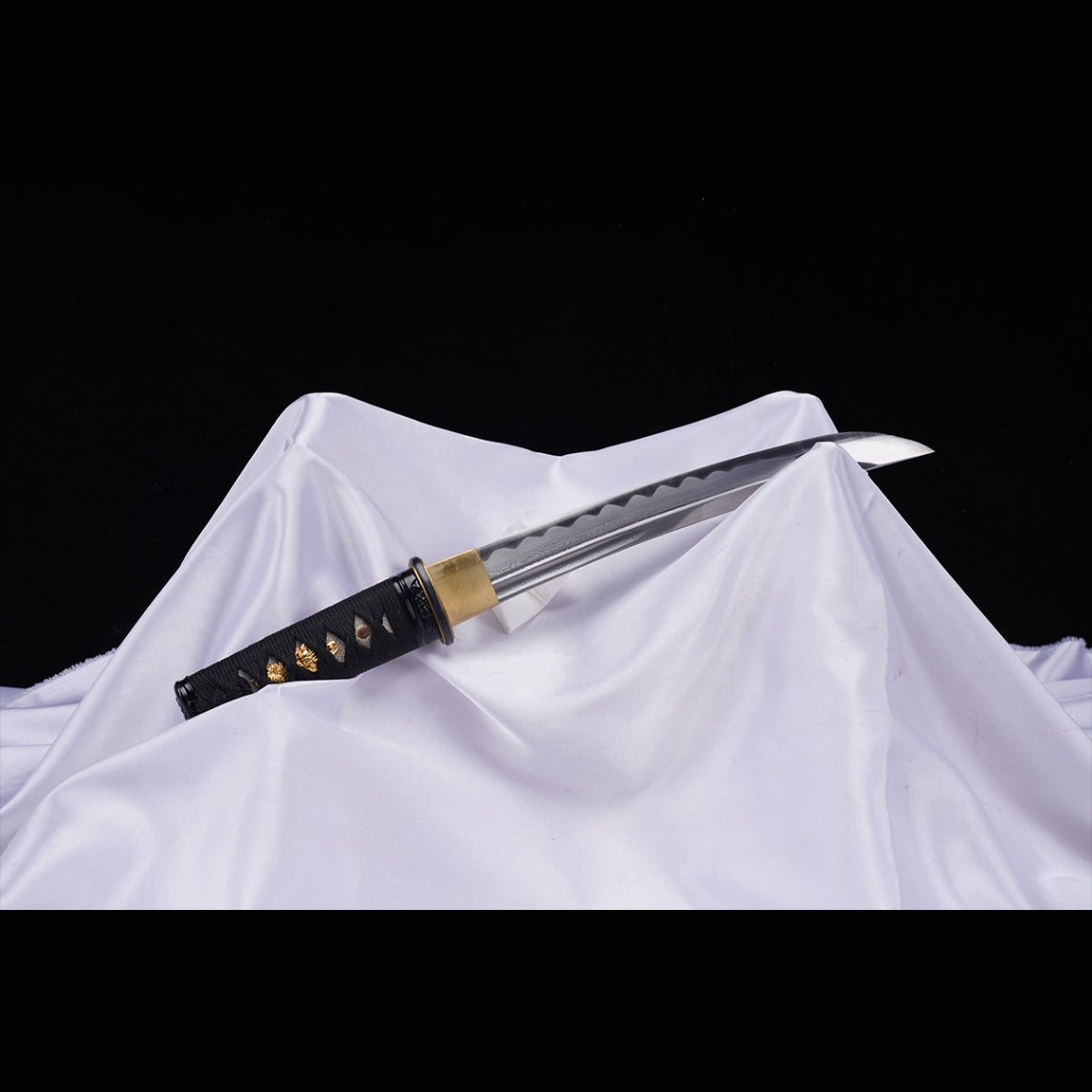 Hand Forged Japanese Tanto Sword Short Sword Folded Steel Oil Quenching ...