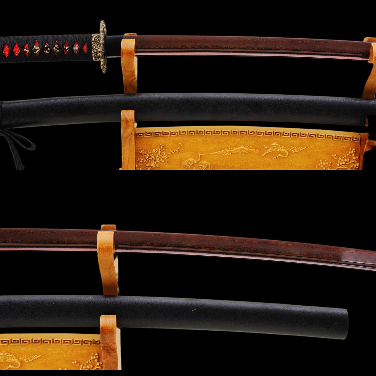 Hand Forged 53inch Nodachi Japanese Samurai Long Sword Folded Steel Re ...