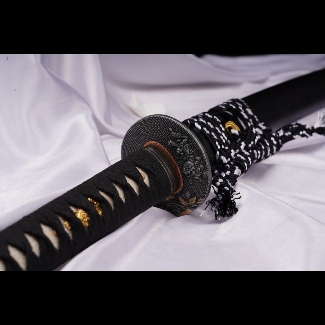 Hand Forged Japanese Samurai Katana Sword Manganese Steel Brushed Oil ...