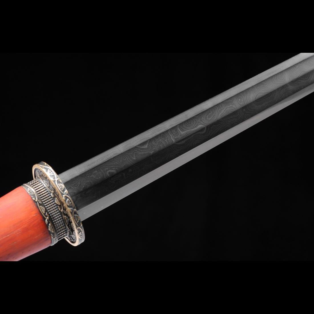 Handmade Chinese Sword Hanyi Jian Folded Steel Blade The Eight-sided B ...