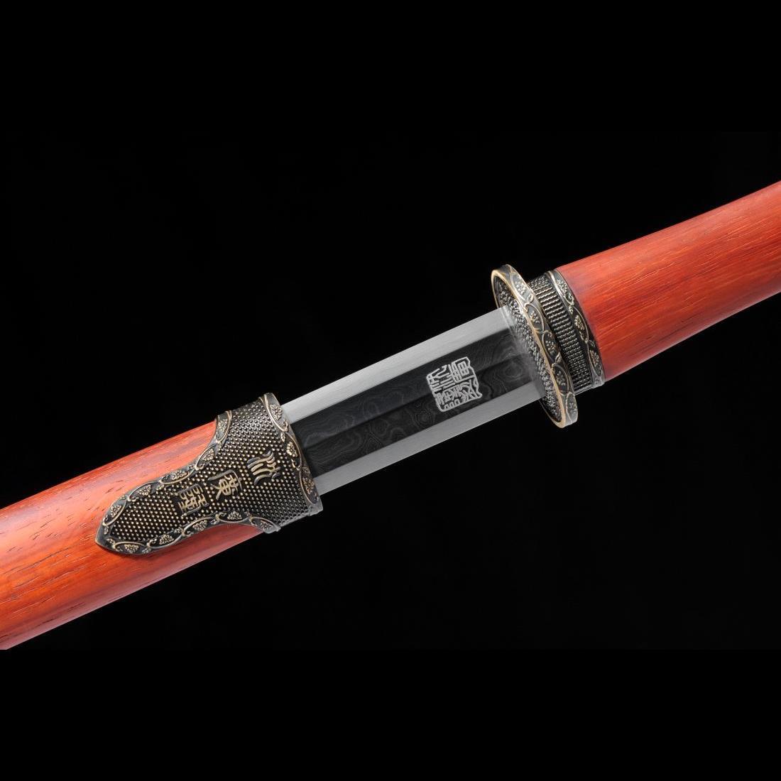 Handmade Chinese Sword Hanyi Jian Folded Steel Blade The Eight-sided B ...