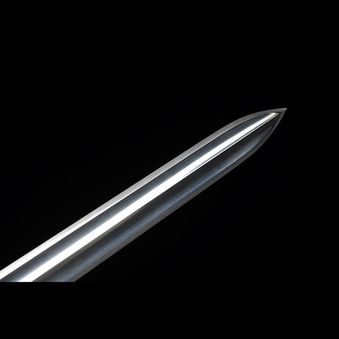 Handmade Chinese Sword Gentleman Sword Folded Steel Blade Ebony Scabba ...