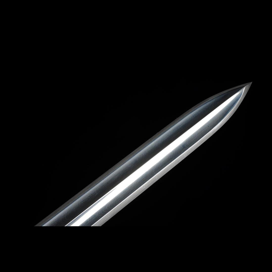 Handmade Chinese Sword Gentleman Sword Folded Steel Blade Ebony Scabba ...