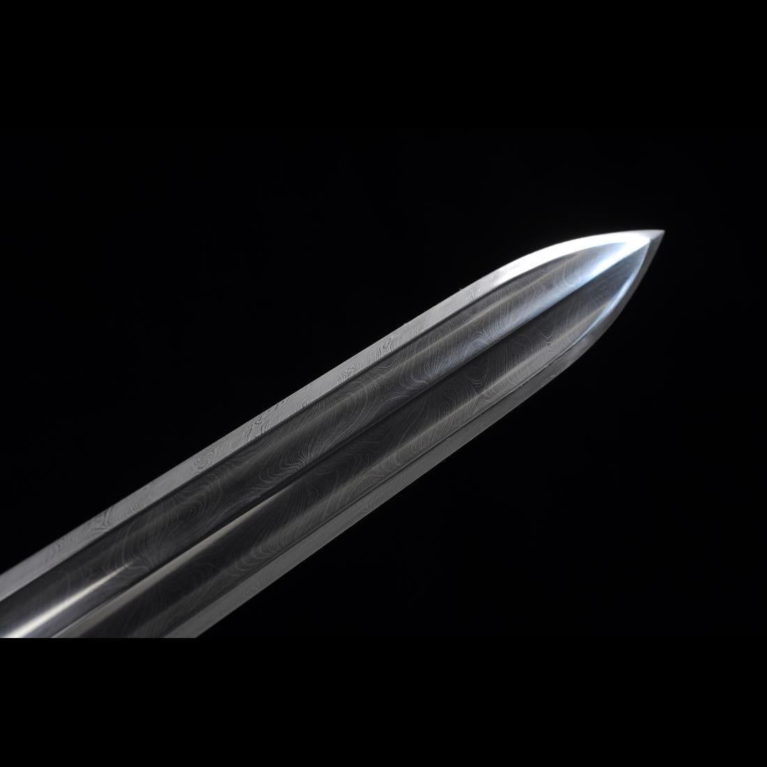 Handmade Chinese Sword Gentleman Sword Folded Steel Blade Ebony Scabba ...