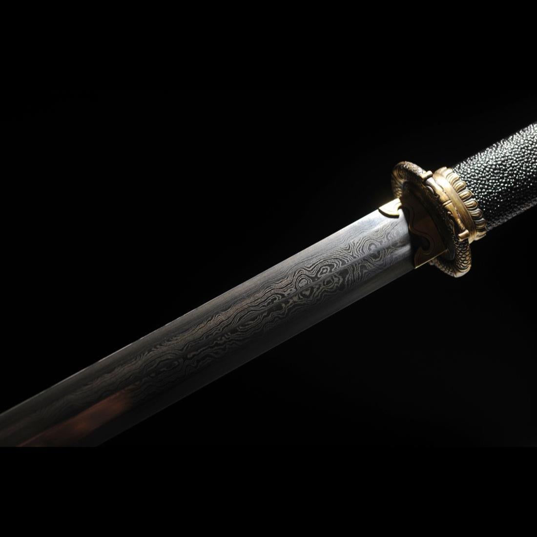 Handmade Chinese Sword Loyalty Sword Folded steel Finely Sharpened Eig ...