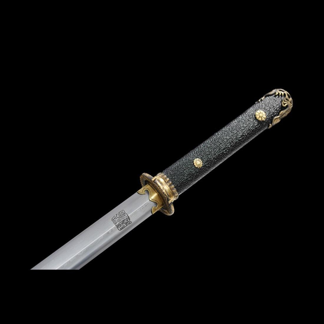 Handmade Chinese Sword Loyalty Sword Folded steel Finely Sharpened Eig ...