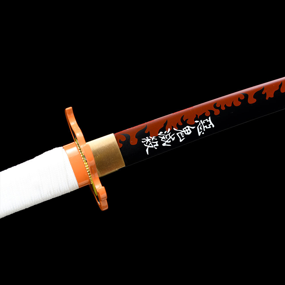 1095 High Carbon Steel White Demon Slayer Kyojuro Rengoku Schwert ...