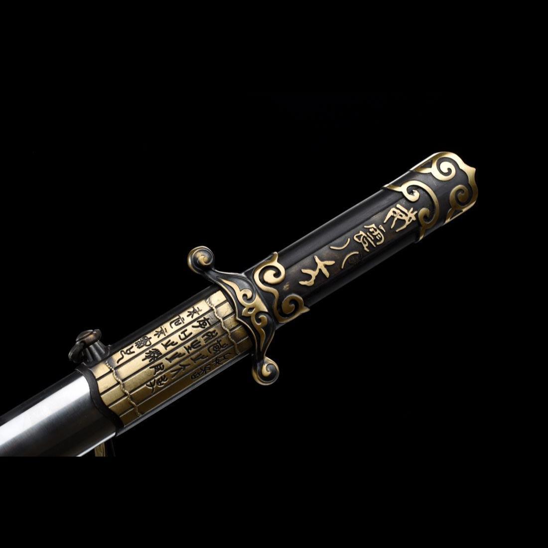 Handmade Chinese Sword General Short Sword Folded Steel Eight-sided Bl ...