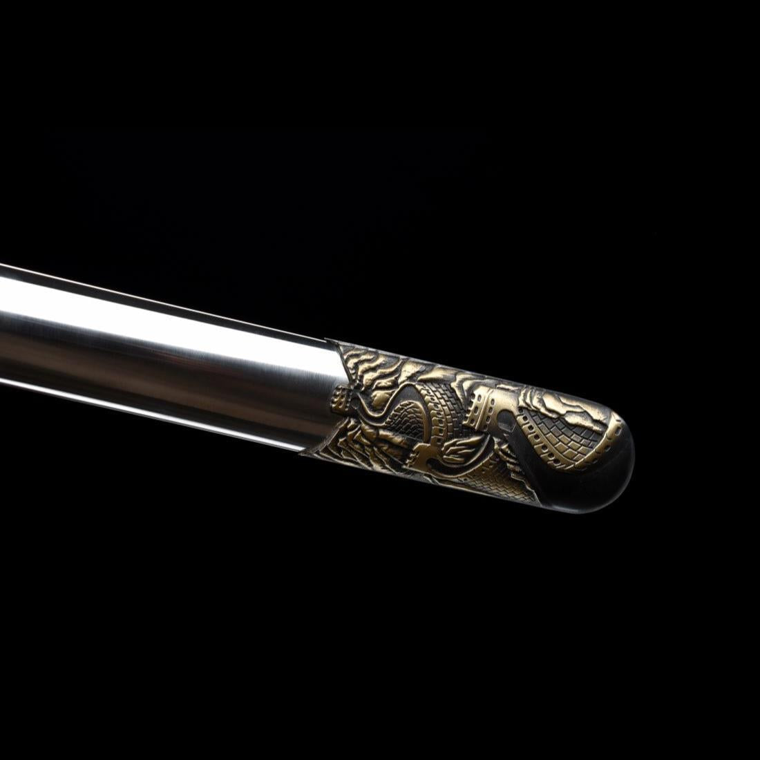 Handmade Chinese Sword General Short Sword Folded Steel Eight-sided Bl ...