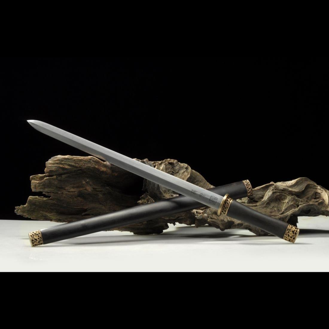 Handmade Chinese Sword Traditional Feng Shui Jian Folded Steel Blade E ...