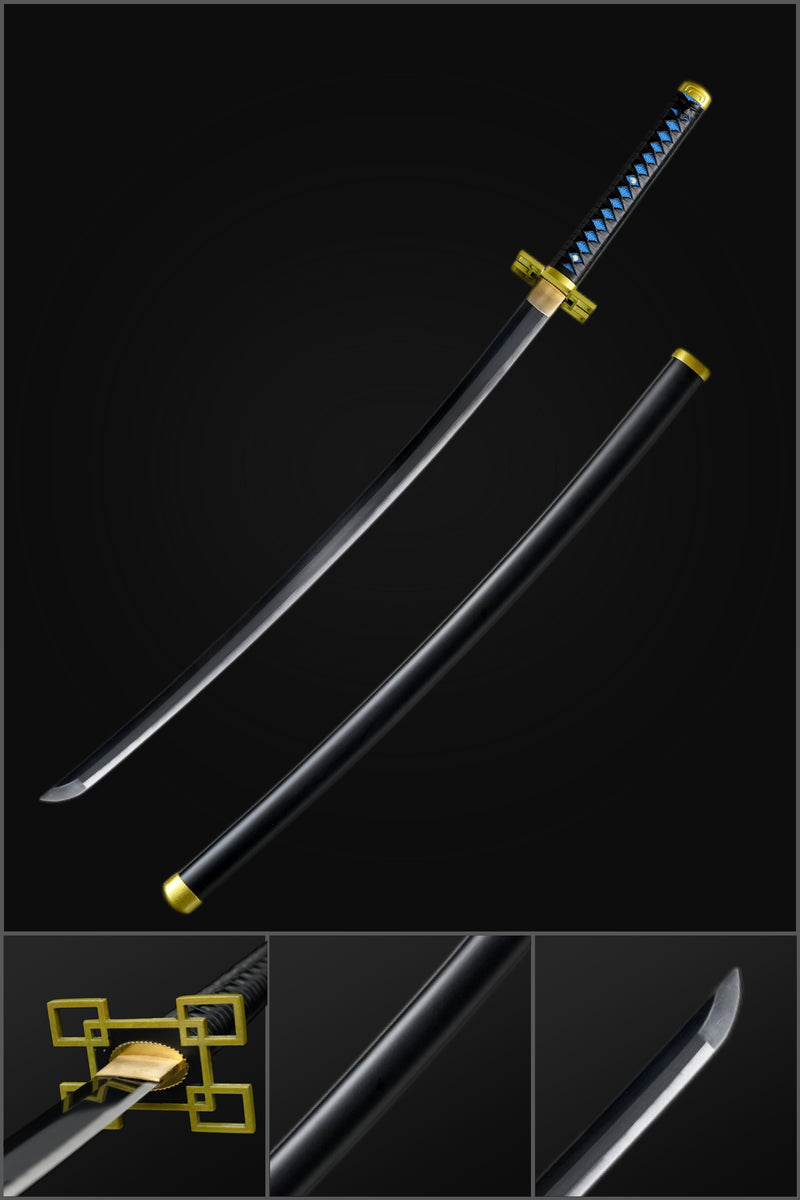 1095 High Carbon Steel Black Demon Slayer Muichiro Tokito Nichirin ...