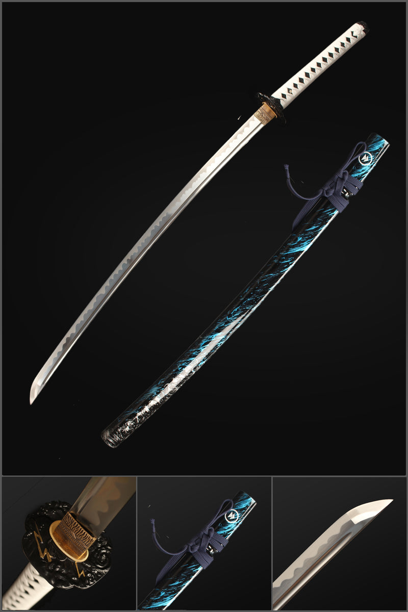Handmade Game Ghost of Tsushima Katana Sword High Manganese Steel ...