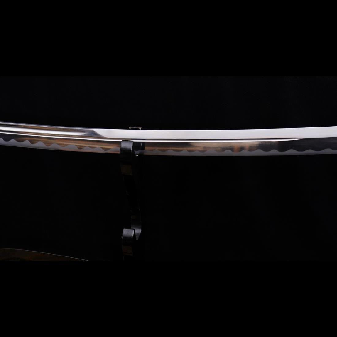 Hand Forged Japanese Naginata Sword 1095 Carbon Steel Rayskin Saya ...