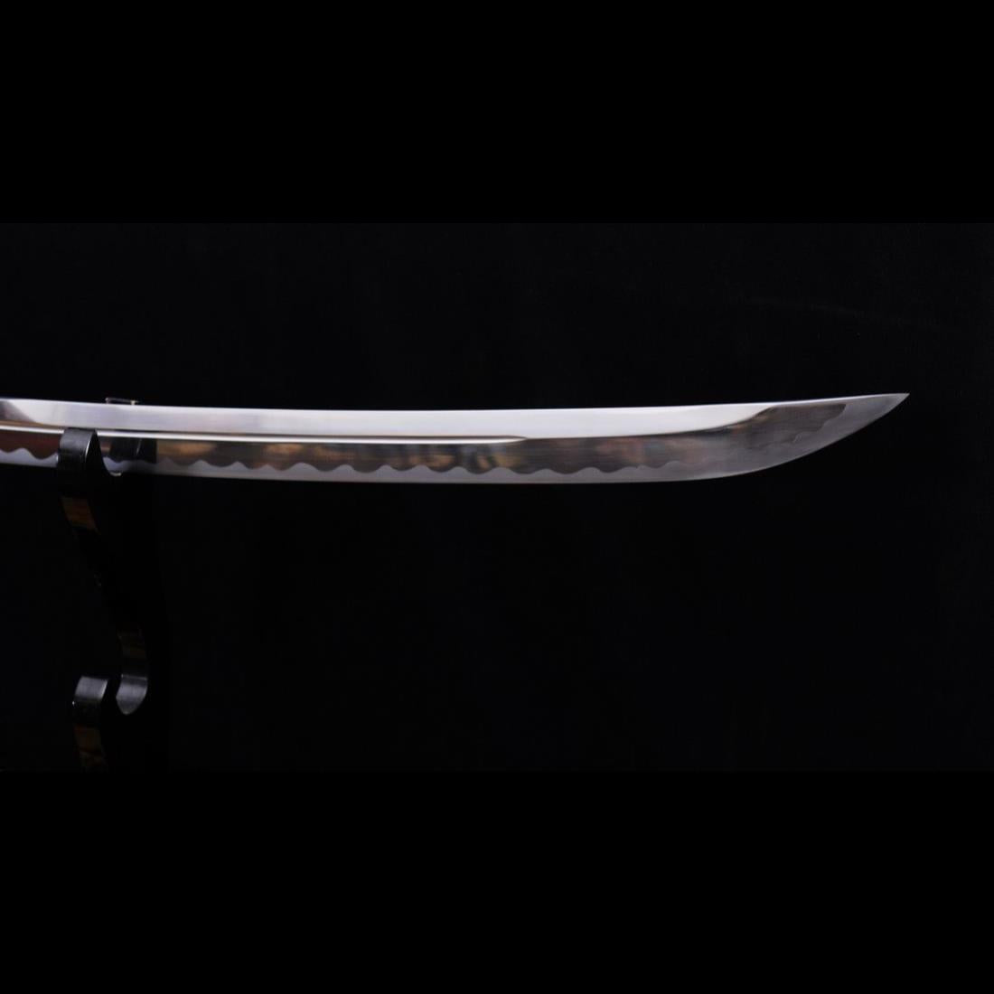 Hand Forged Japanese Naginata Sword 1095 Carbon Steel Rayskin Saya ...