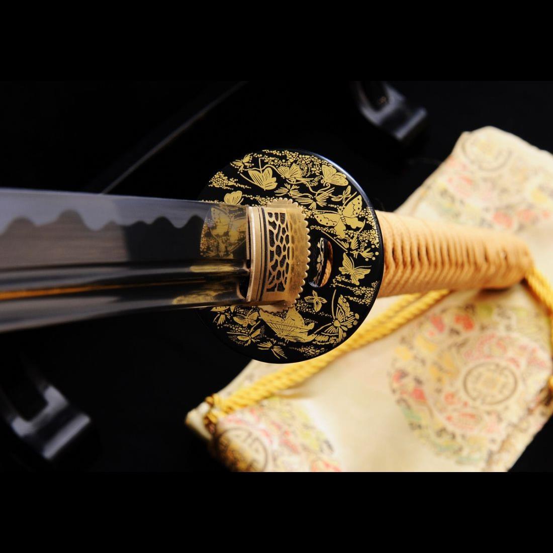 Hand Forged Japanese Naginata Sword 1095 Carbon Steel Rayskin Saya ...