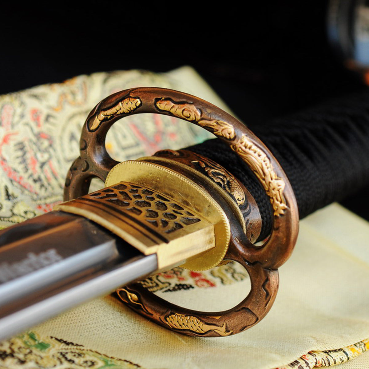 Hand Forged Japanese Ninja Sword Honsanmai Straight Blade Ninjato Kiri ...