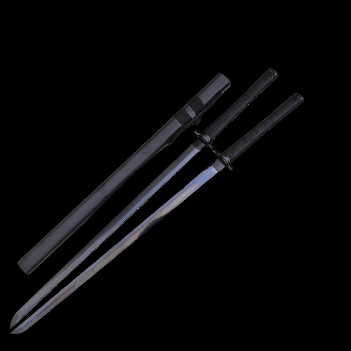 Hand Forged Japanese Ninja Sword Set Gemini Twin Ninjato Folde Steel I ...