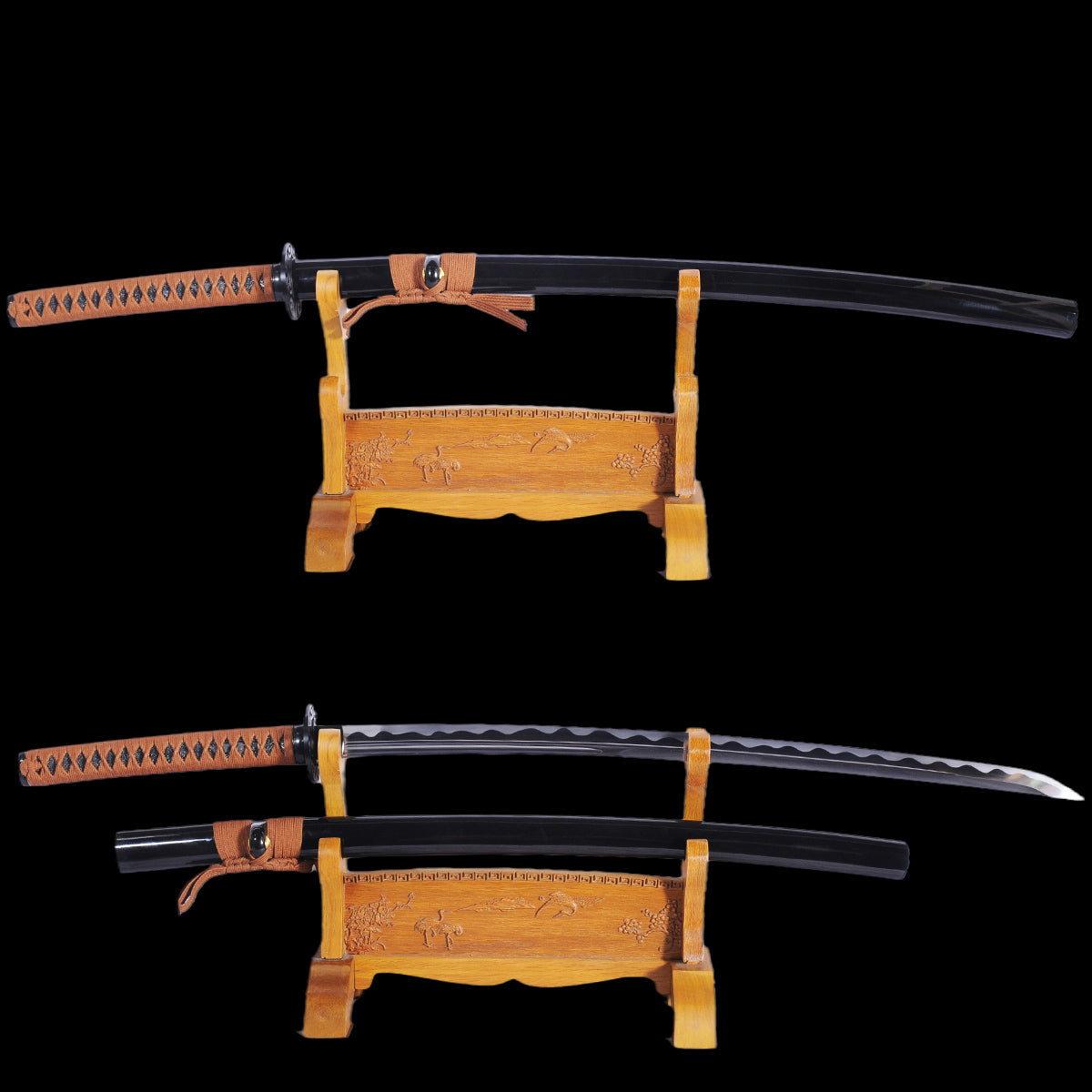 Hand Forged Japanese Samurai Katana Sword 1095 High Carbon Steel Fake ...