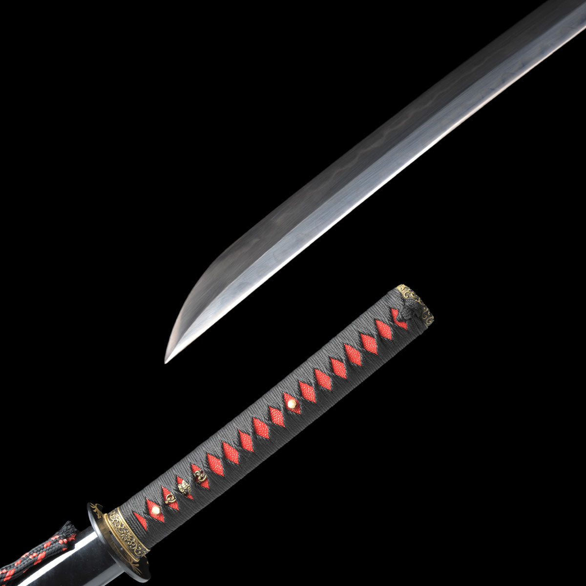 Hand Forged Japanese Samurai Katana Sword 1095 Steel Clay Tempered Dou ...