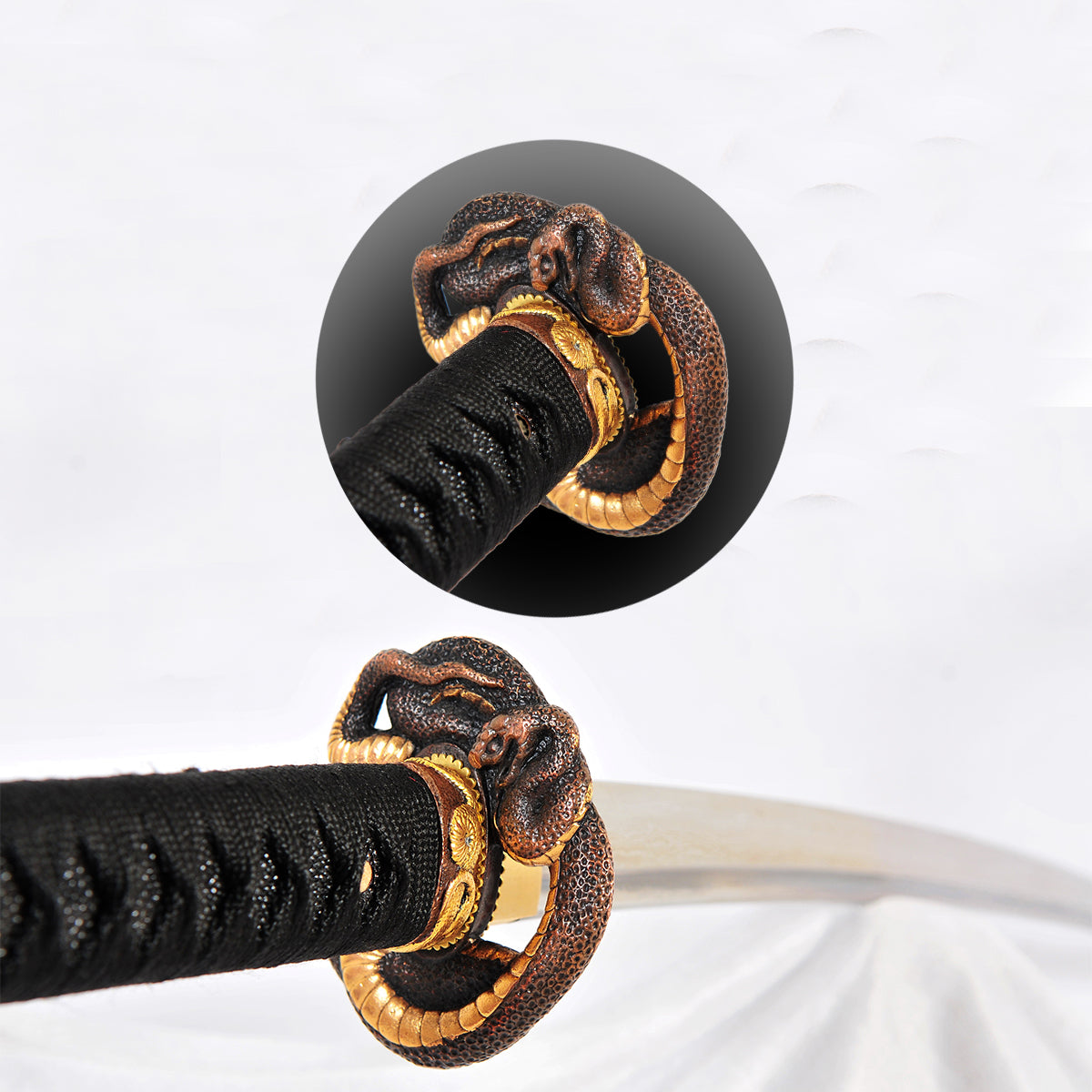 Hand Forged Japanese Samurai Katana Sword Damascus Folded Steel Copper ...