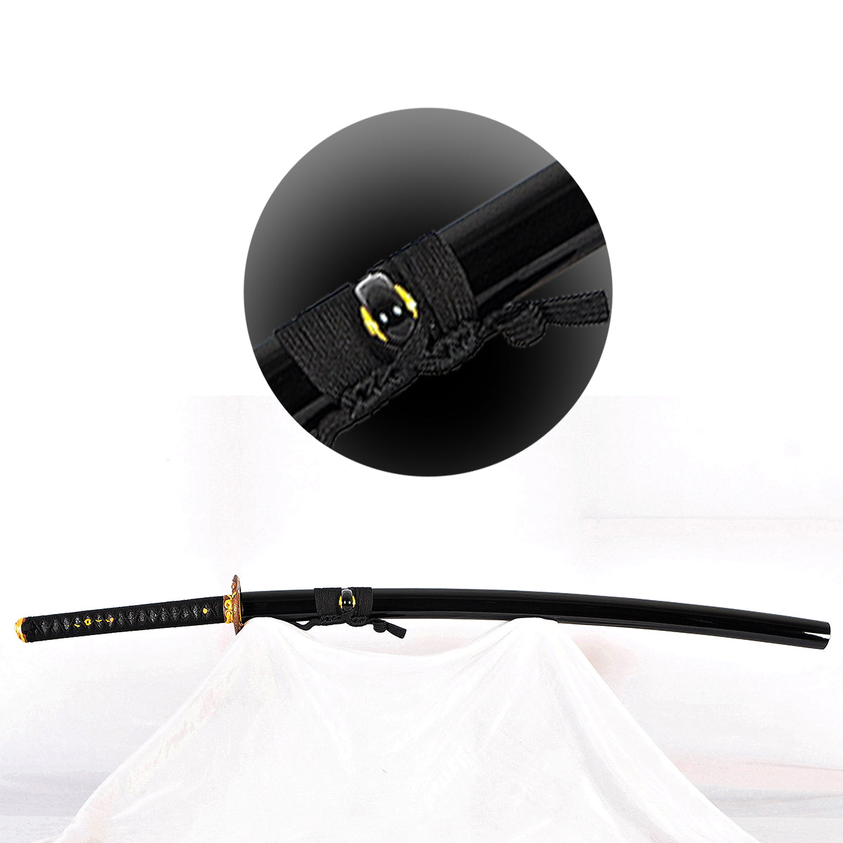 Hand Forged Japanese Samurai Katana Sword Damascus Folded Steel Copper ...