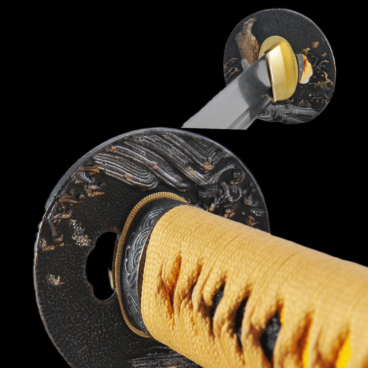 Hand Forged Japanese Samurai Katana Full Tang Folded Steel Katana Sword ...