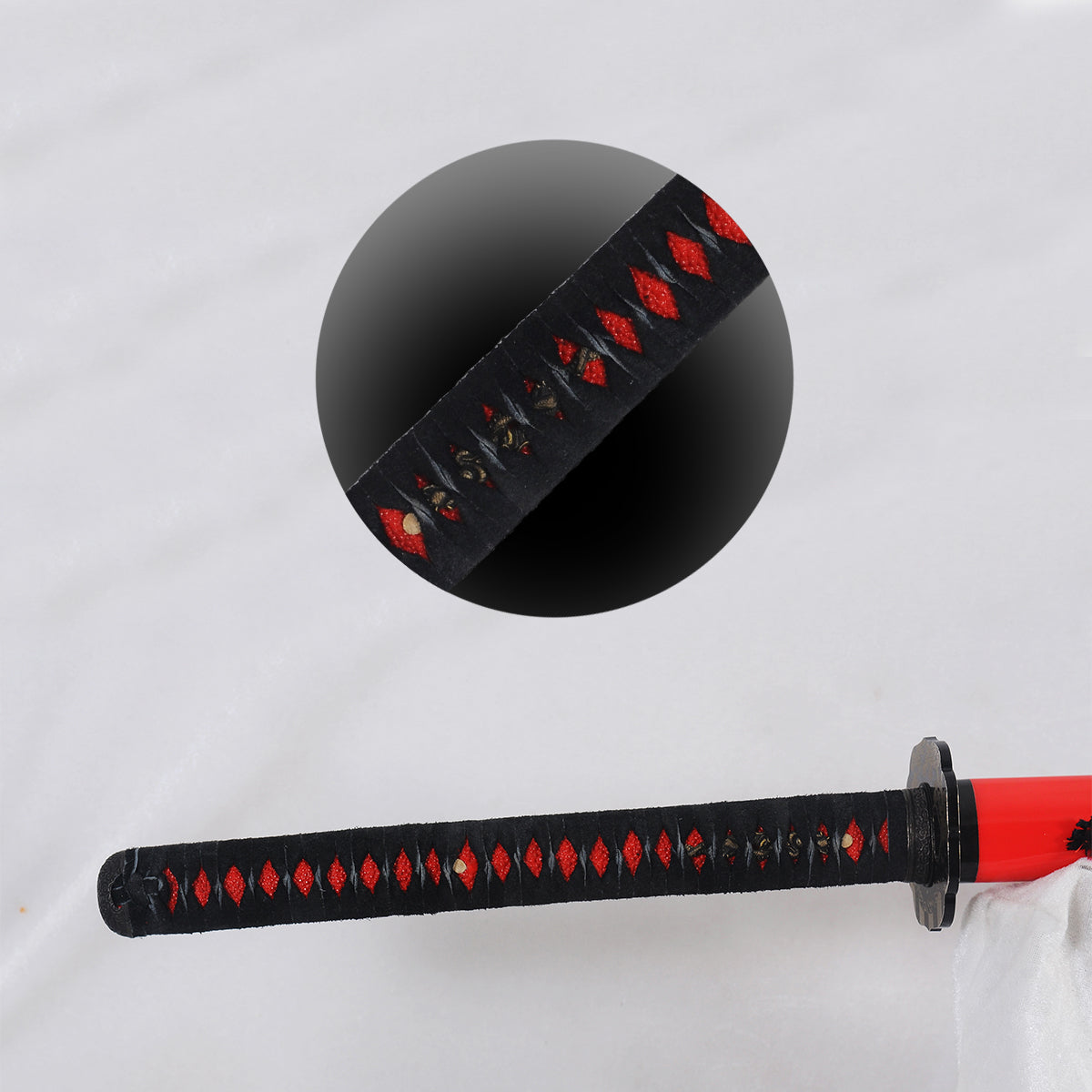 Hand Forged Japanese Samurai Katana Sword Hinoken Fire Theme Clay ...