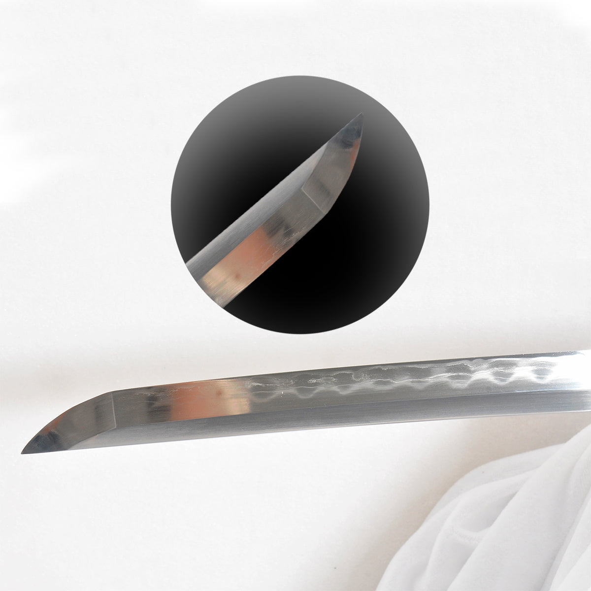 Hand Forged Japanese Samurai Katana Sword Honsanmai Clay Tempered Bone ...