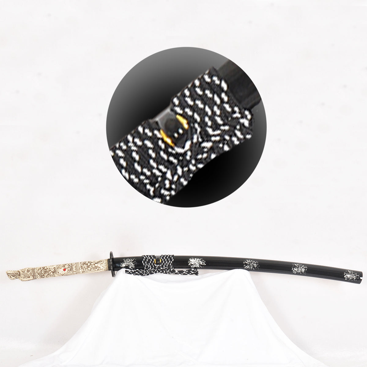 Hand Forged Japanese Samurai Katana Sword Honsanmai Clay Tempered Bone ...