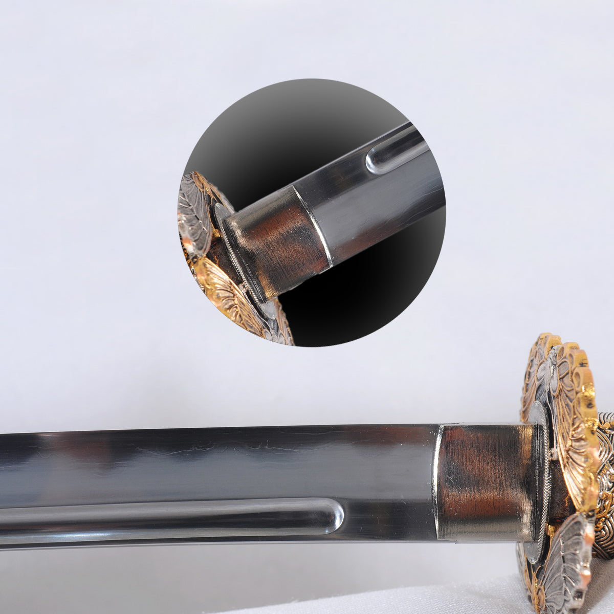 Hand Forged Japanese Samurai Katana Sword Honsanmai Clay Tempered Hazu ...