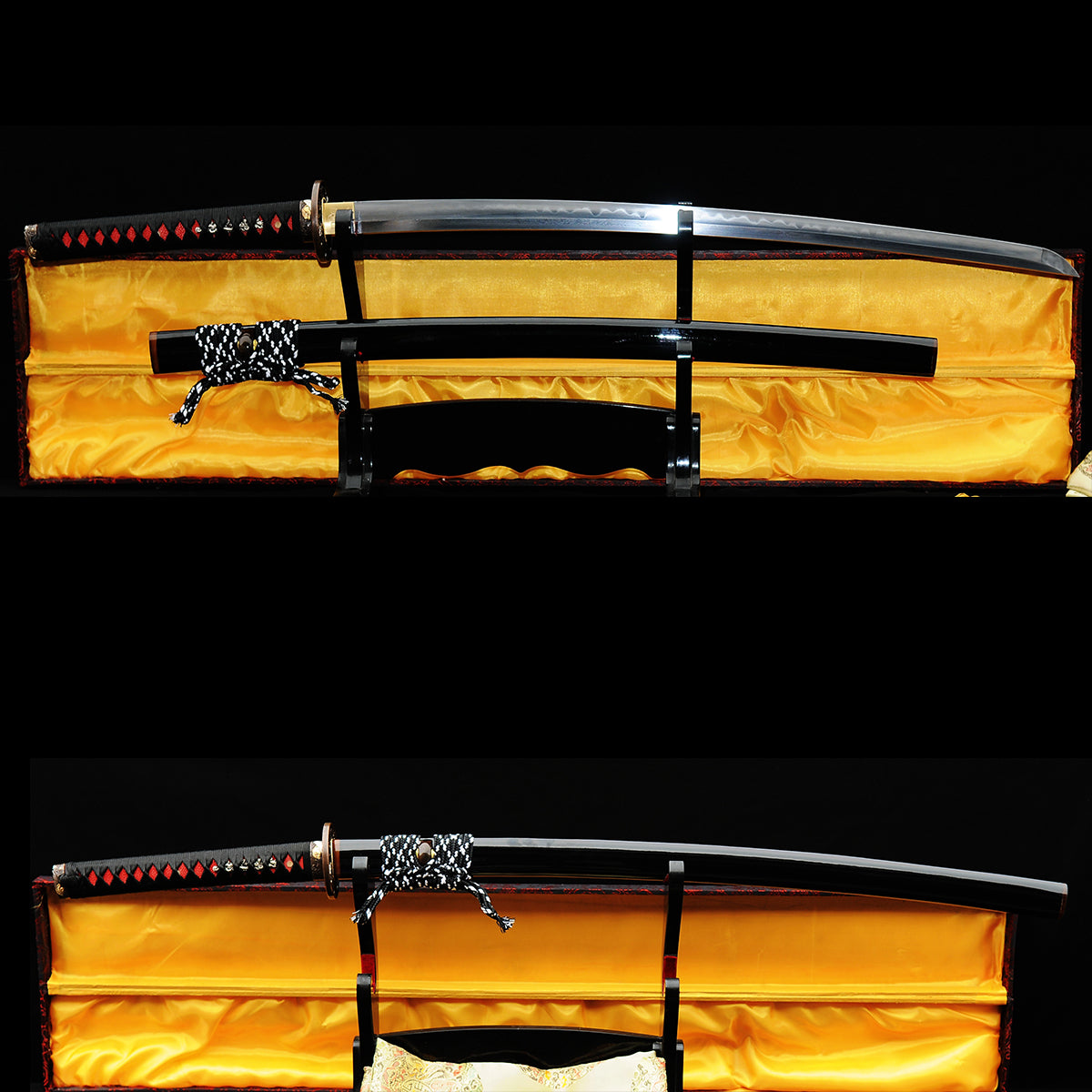 Hand Forged Japanese Samurai Sword Clay Tempered Katana Combined ...