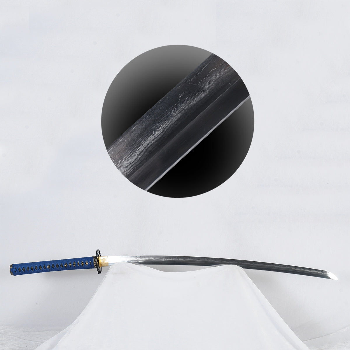 Hand Forged Japanese Samurai Sword Clay Tempered Katana Honsanmai 1095 ...