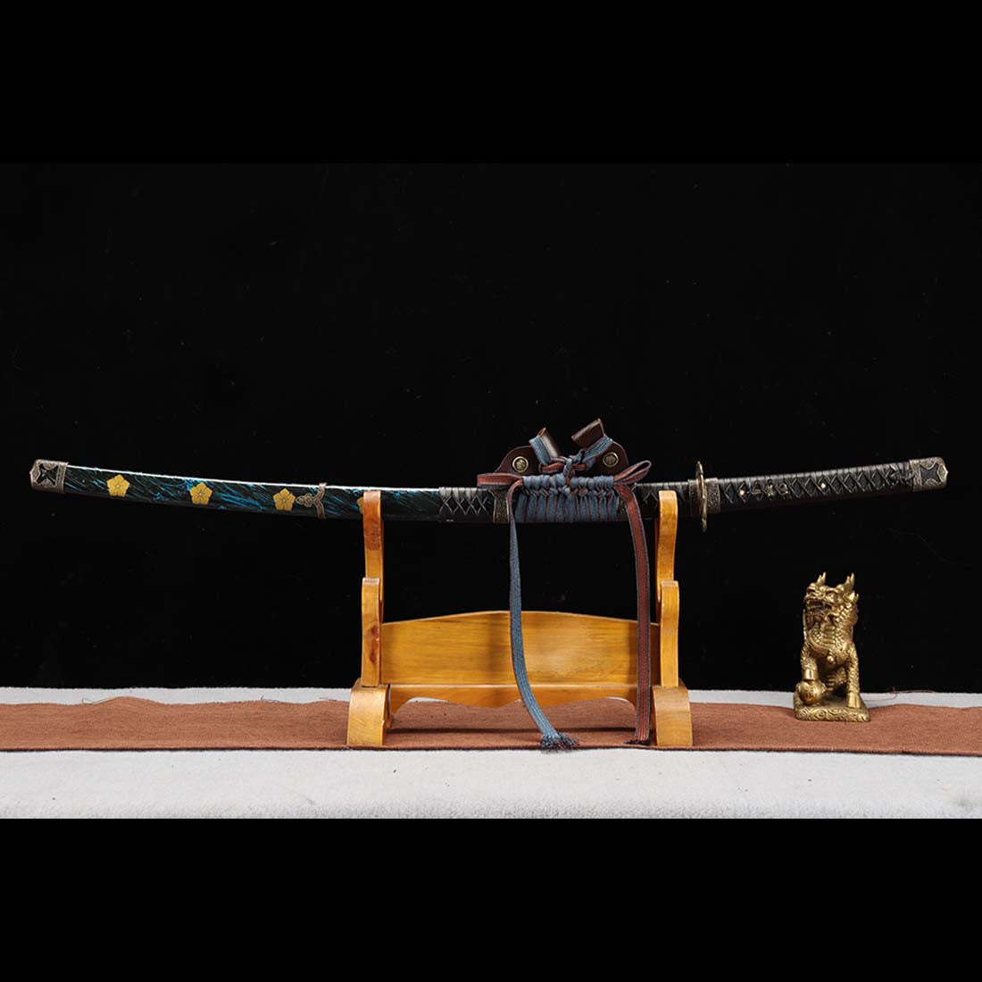 High Manganese Steel Black Japanese Tachi Sword, High Performance Chiba ...