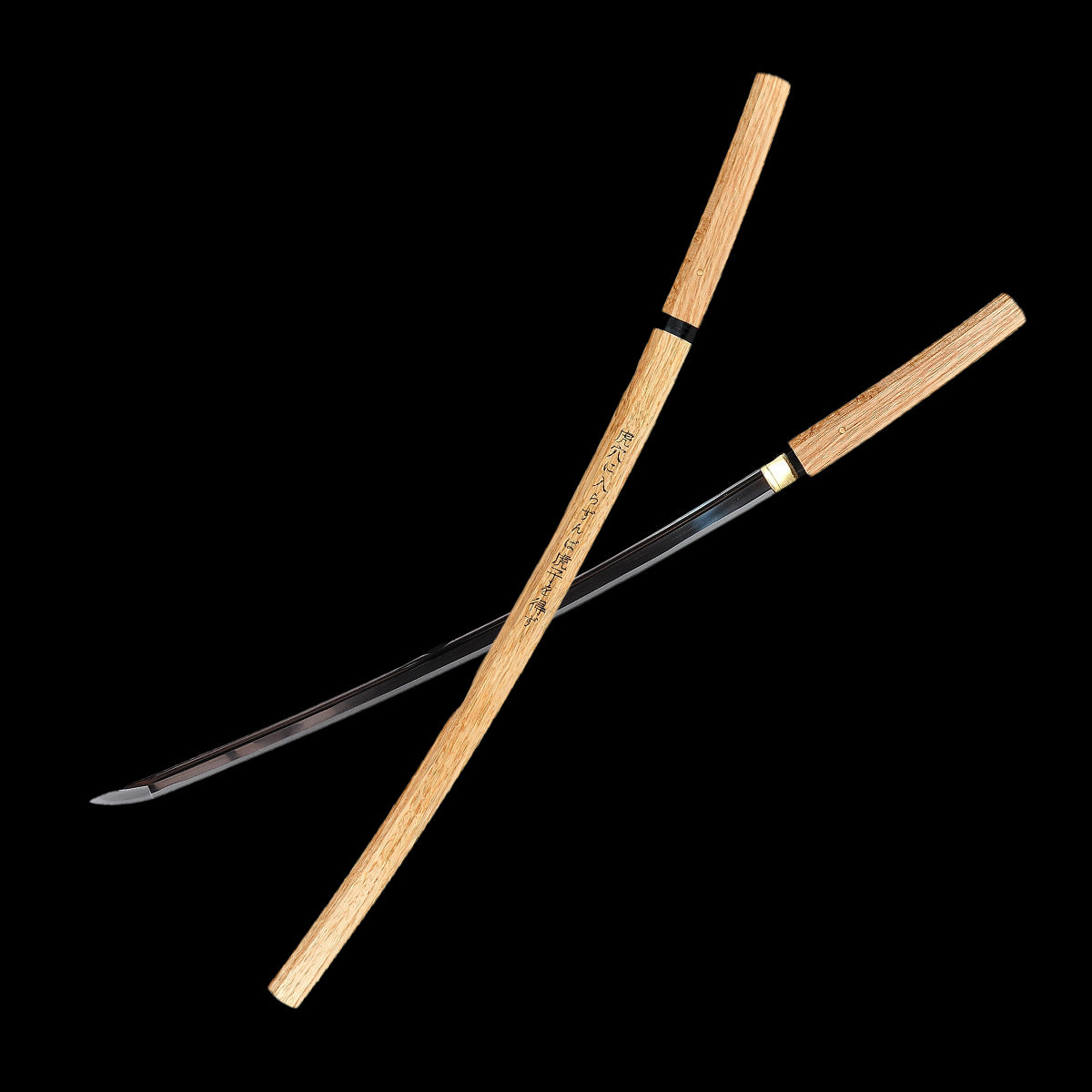 Hand Forged Japanese Shirasaya Katana Sword 1095 High Carbon Steel Clay ...