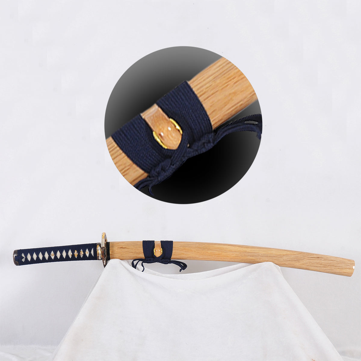 Hand Forged Japanese Wakizashi Sword Damascus Folded Steel Blade Copper ...