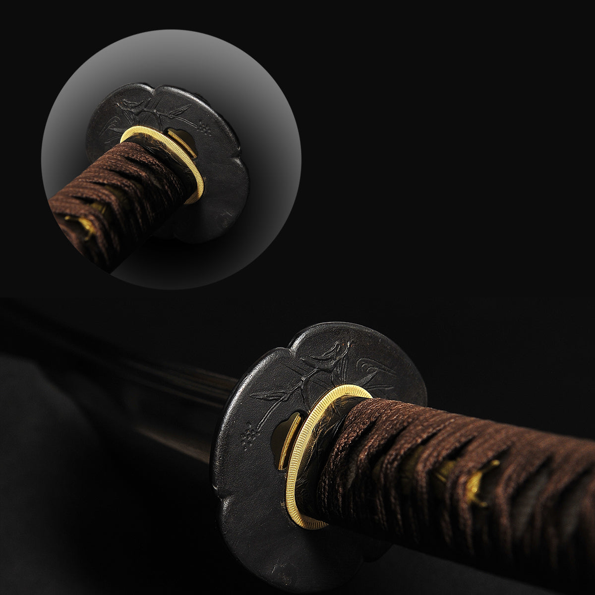 Hand Forged Japanese Wakizashi Sword Folded Steel Blade Razor Sharp Ir ...