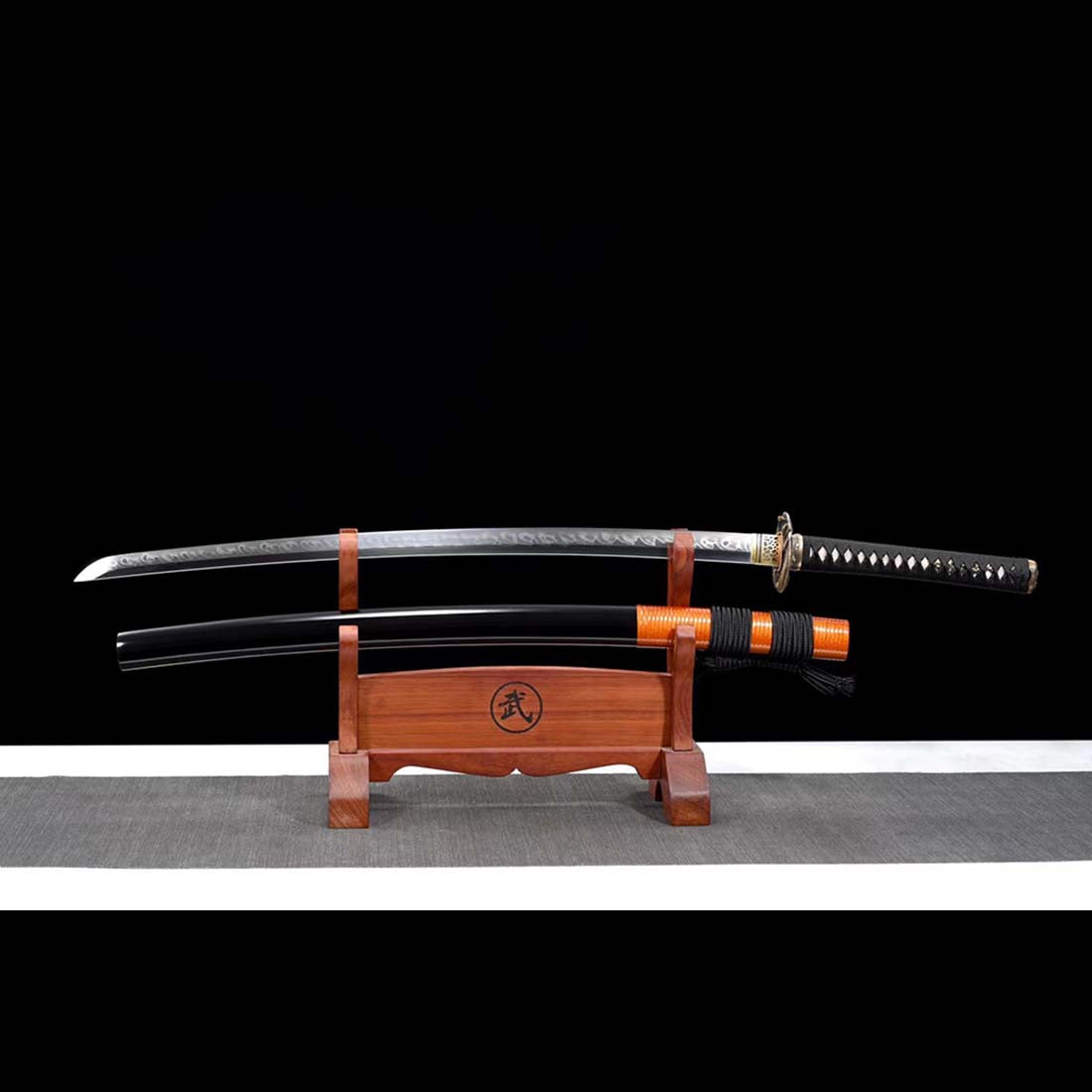 T10 Steel Blade Katana Sword Gunome Hamon Yamata no Orochi Tsuba ...