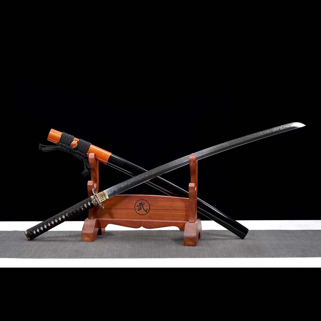 T10 Steel Blade Katana Sword Gunome Hamon Yamata no Orochi Tsuba ...