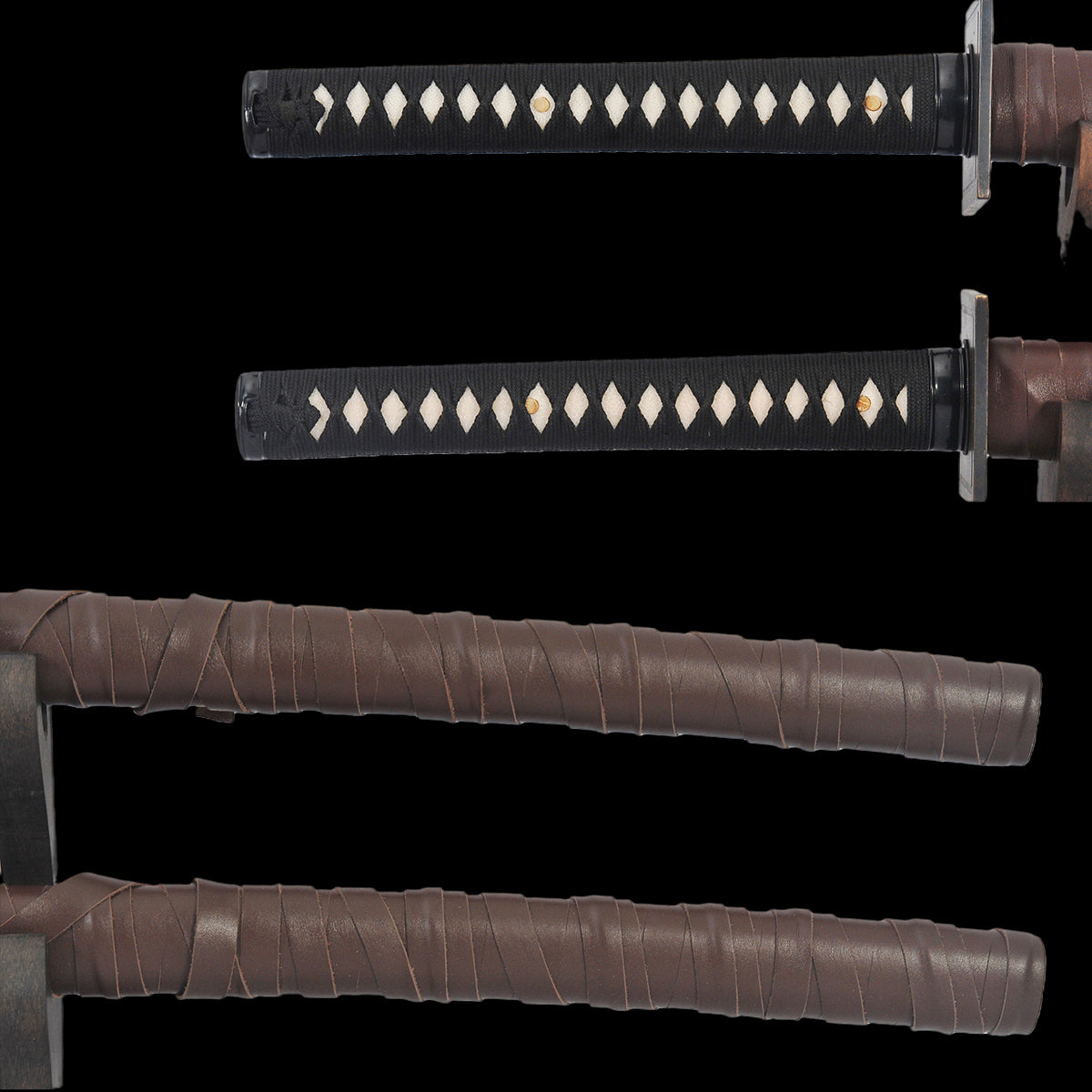 Hand Forged Marvel Deadpool Double Swords Replica Folded Steel Brass T ...