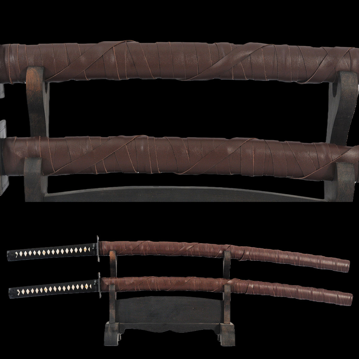 Hand Forged Marvel Deadpool Double Swords Replica Folded Steel Brass T ...